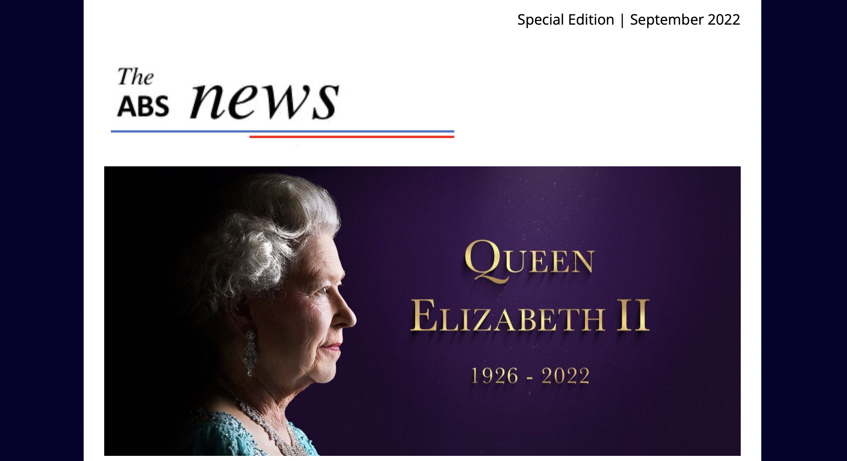 ABS-NEWS | SPECIAL EDITION – QUEEN ELIZABETH II – Jochen Ressel